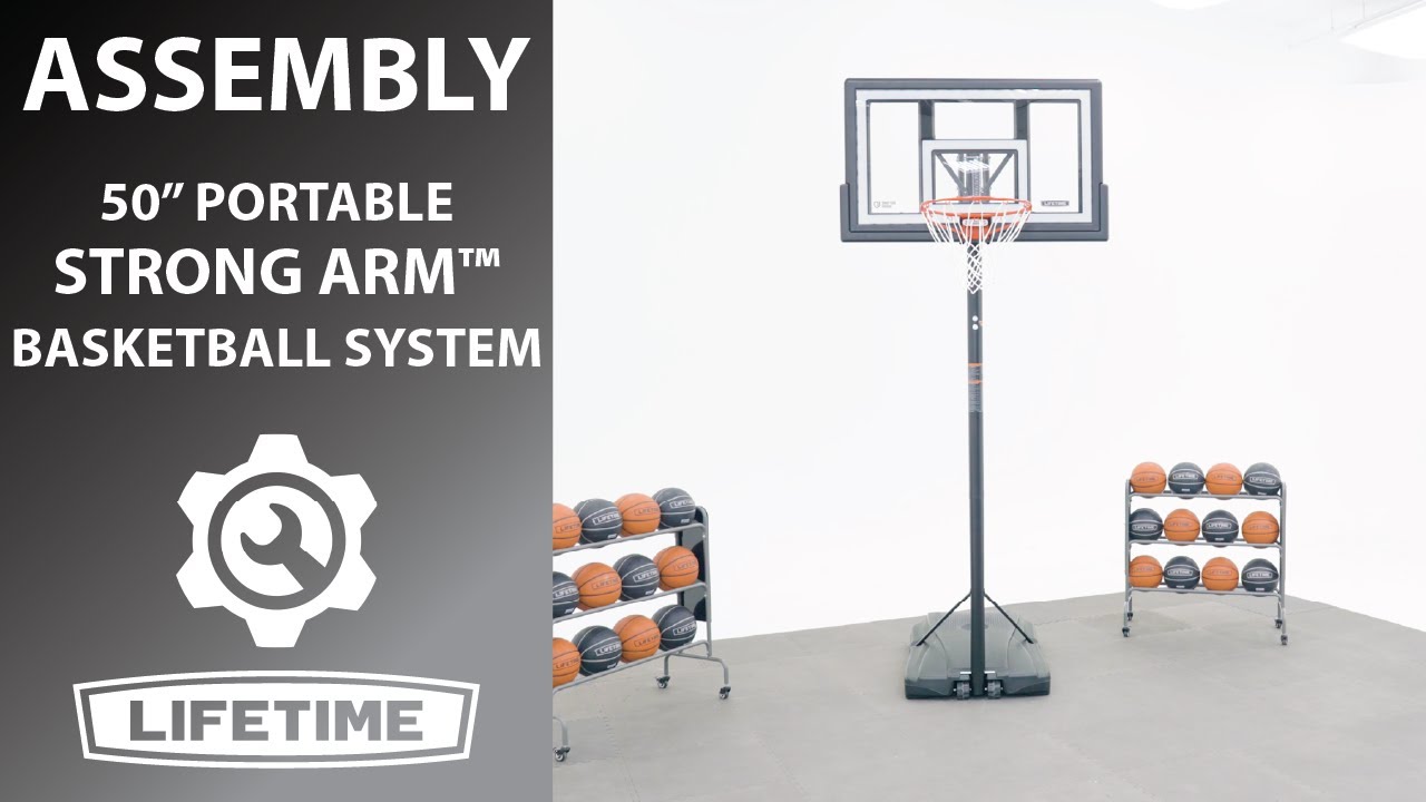 Lifetime 50" Portable Strong Arm™ Basketball System | Lifetime Assembly ...