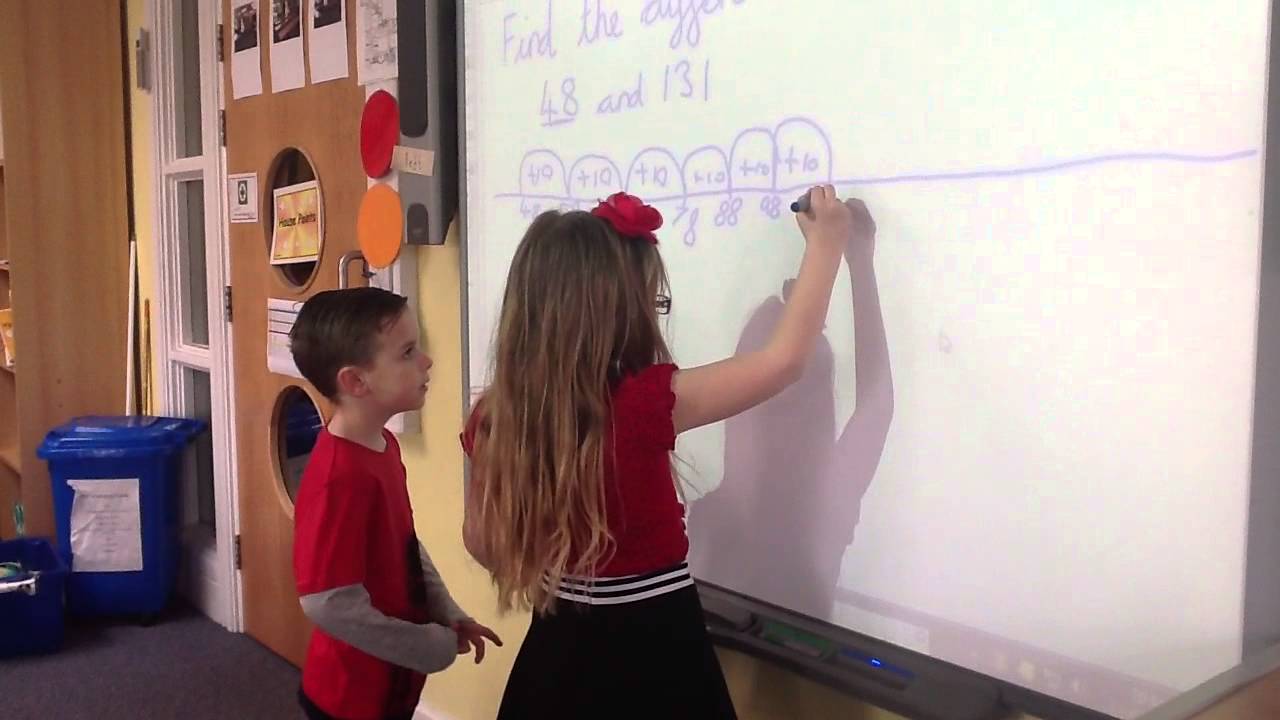 Using a number line to find the difference. - YouTube