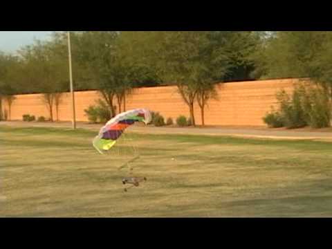 RC Powered Parachute soda pop can payload test with 1300mah 3s lipo ...