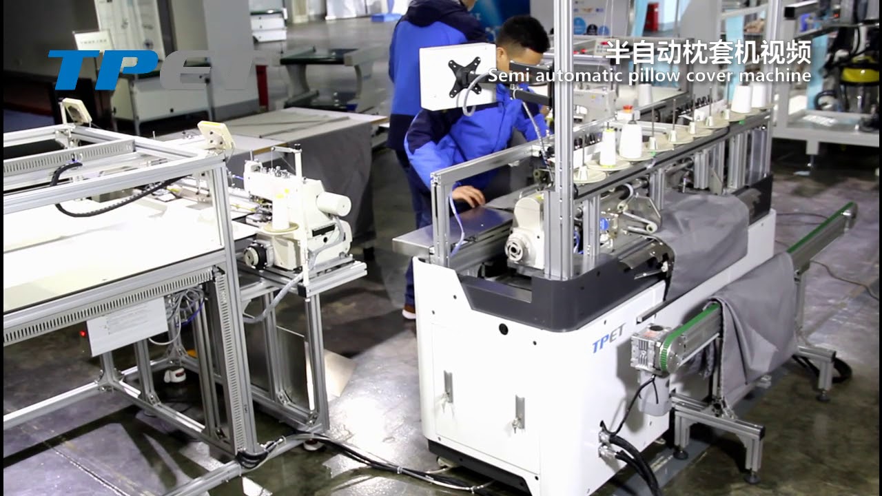 TPET Semi automatic Pillow Cover Machine ET-6622 - YouTube