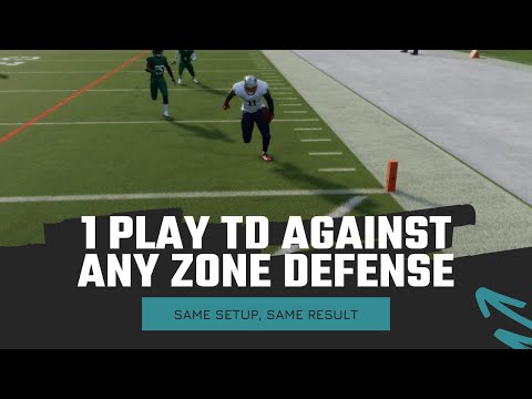 1 Play Touchdown Against Every Zone Defense In Madden - Madden School
