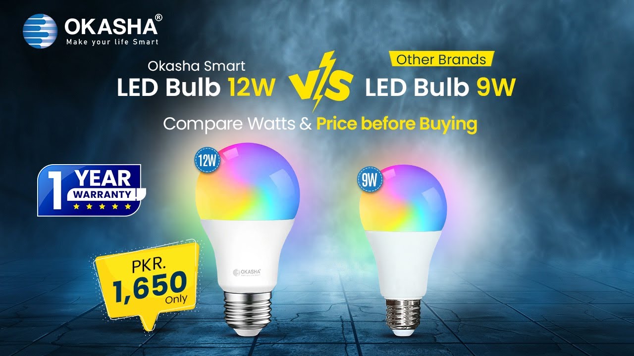 Comparison Between Okasha Smart Led Bulb And Other Brands Bulb! - YouTube