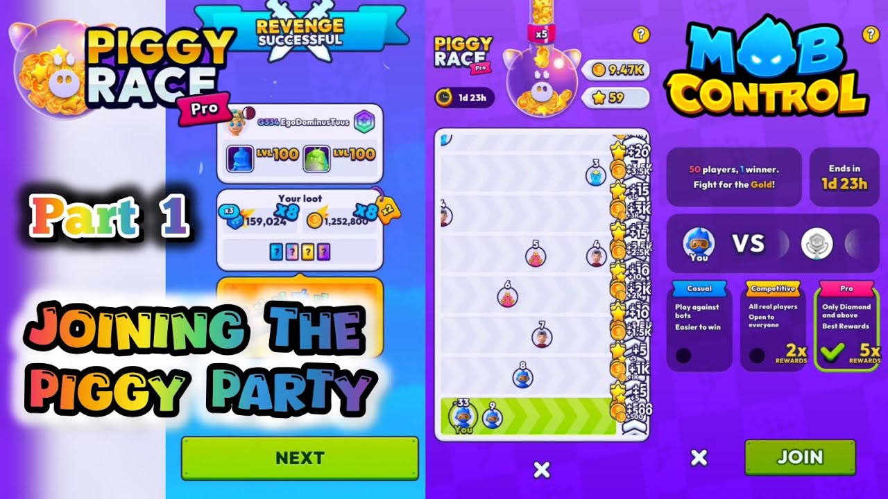 [Part 1] PRO PIGGY RACE 🐷 August 3rd week Event | Joining the Piggy ...