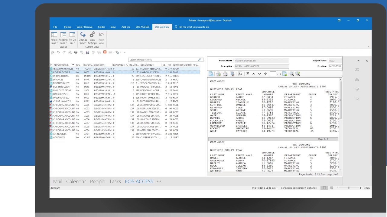 RSD EOS 360 - Demonstration of the EOS Access Microsoft Outlook Add-in ...
