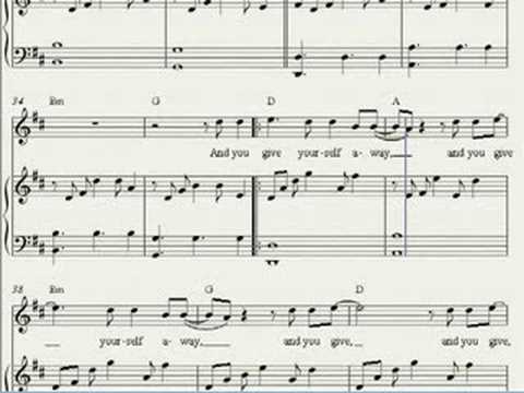 Piano Sheet - With Or Without You (U2, Keane Coverversion) - YouTube