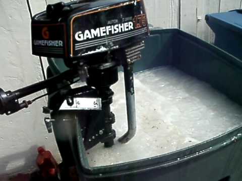 game fisher 1.75 hp outboard motor - YouTube