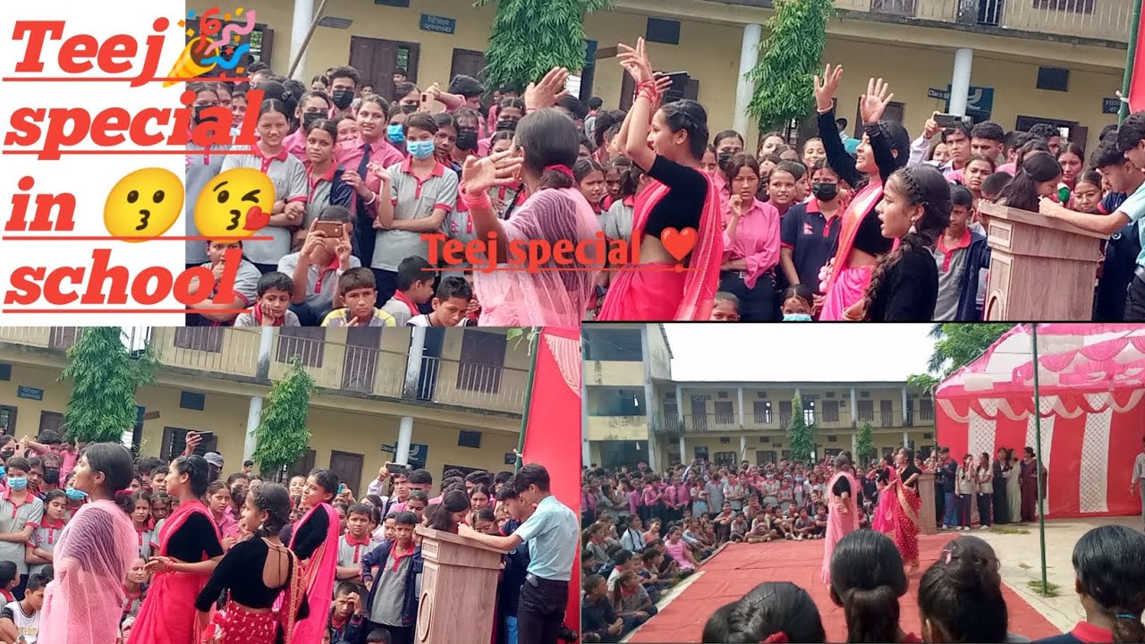 Teej special ️🎉 in school 🏫 | special Teej 🎉 2080 | part 1 | Attariya kailali Nepal - YouTube