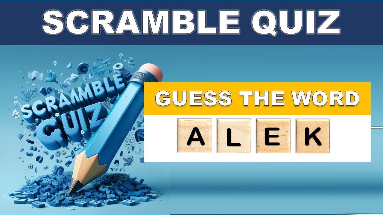 Scramble Quiz Challenge - Guess the Word (4 Letter Words) | Test -1 ...