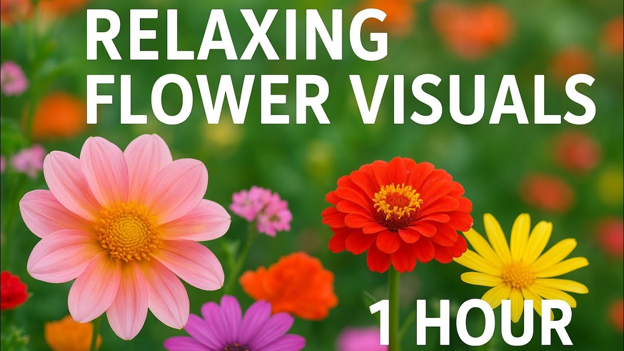 Flower Visuals for Stress Relief 🌺 | Deep Mind Relaxation Music - YouTube