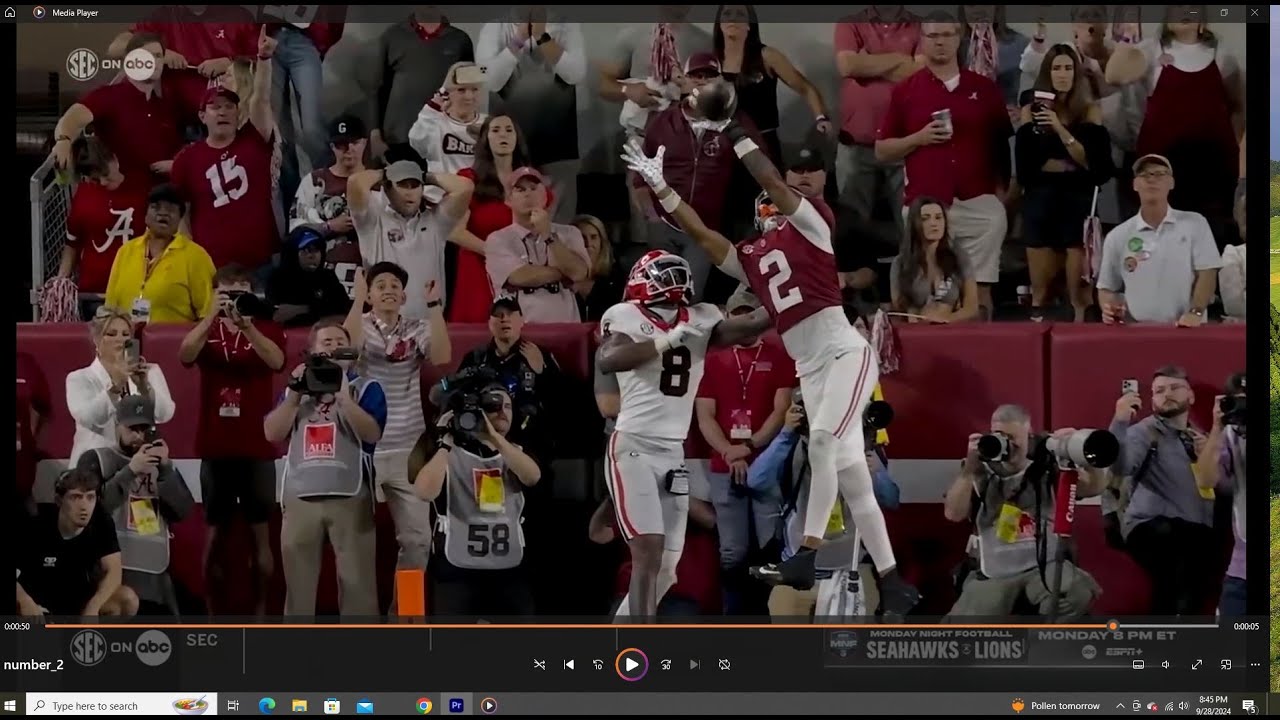 Zabien Brown | Alabama game winning interception vs Georgia - YouTube