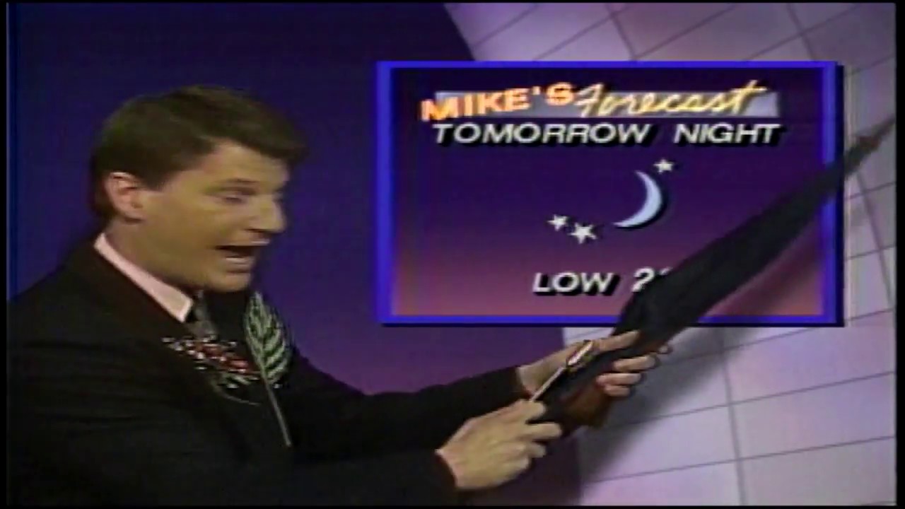 1987: Mike Bush does the weather - YouTube