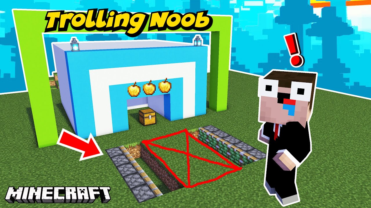 Best Way to EASILY Troll a Noob in Minecraft (Again...) || Minecraft ...