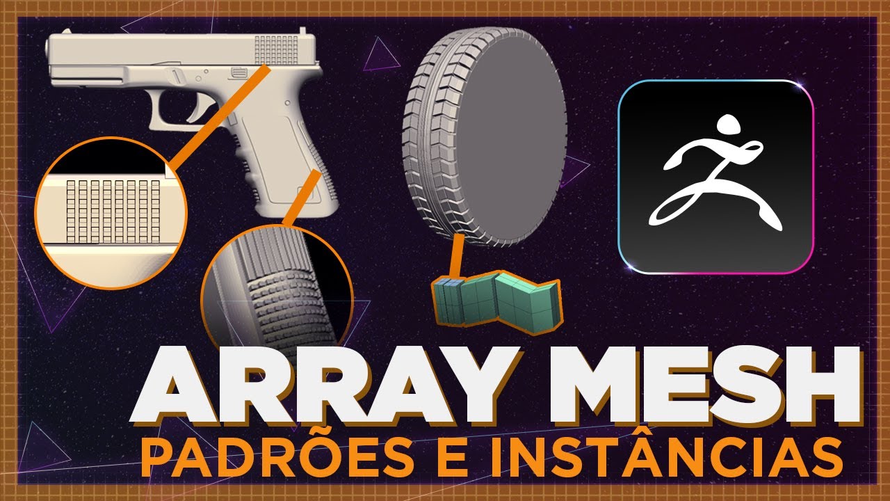 Criando padrões e instancias com o Array Mesh | ZBrush Tutorial #041 ...