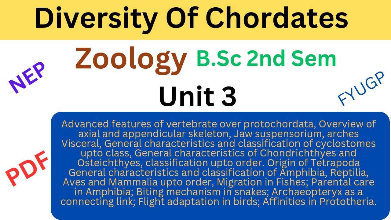 2nd Sem Zoology Unit 3 Advanced features of vertebrate over ...