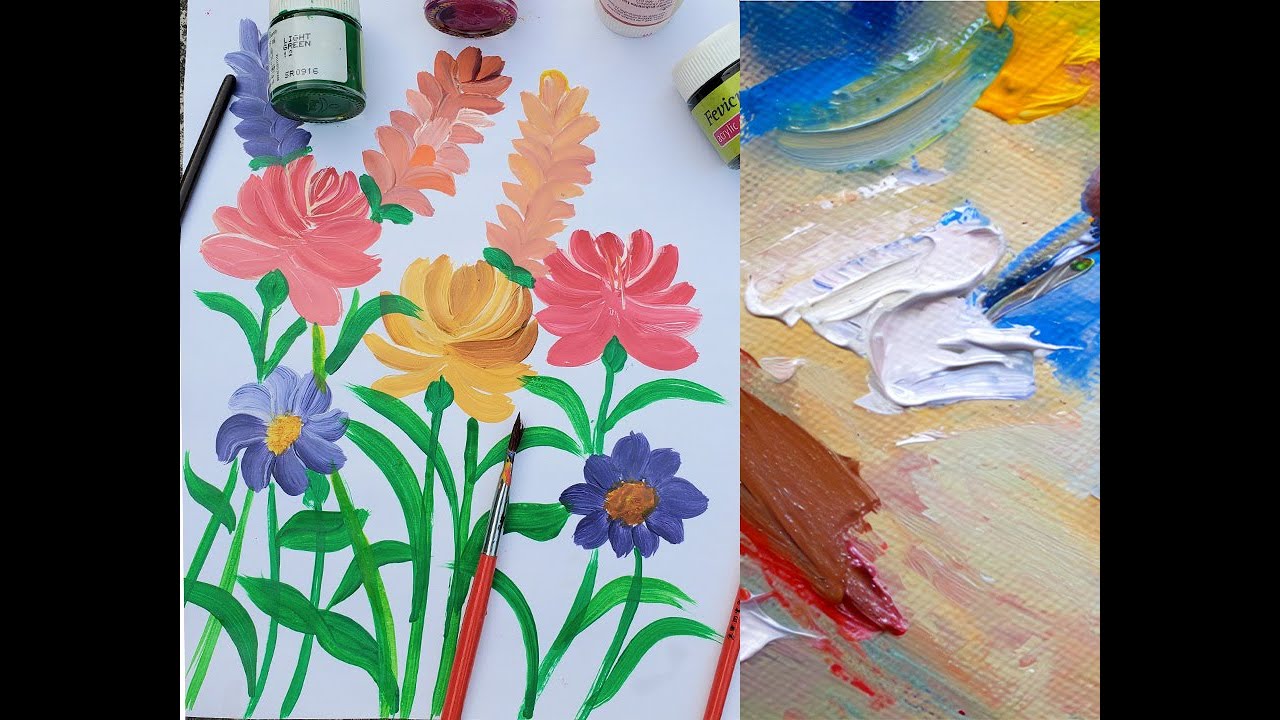 How to learn easy hand paint - YouTube