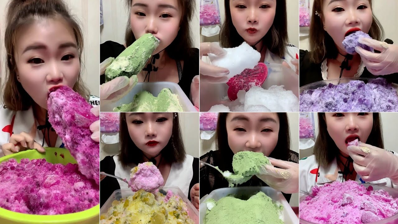 ASMR shaved ice cake part 8 - YouTube