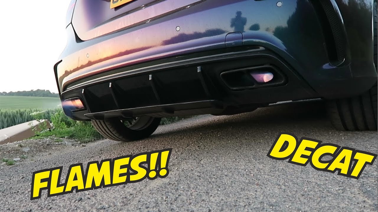 A45 AMG Decat Exhaust Flames & Loud Revs!!! - YouTube