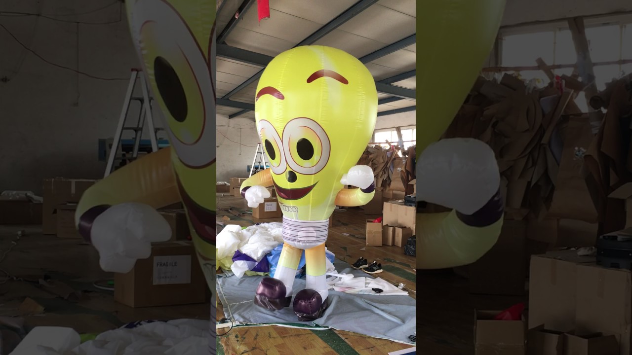 Inflatable Bulb Mascot Costume - YouTube