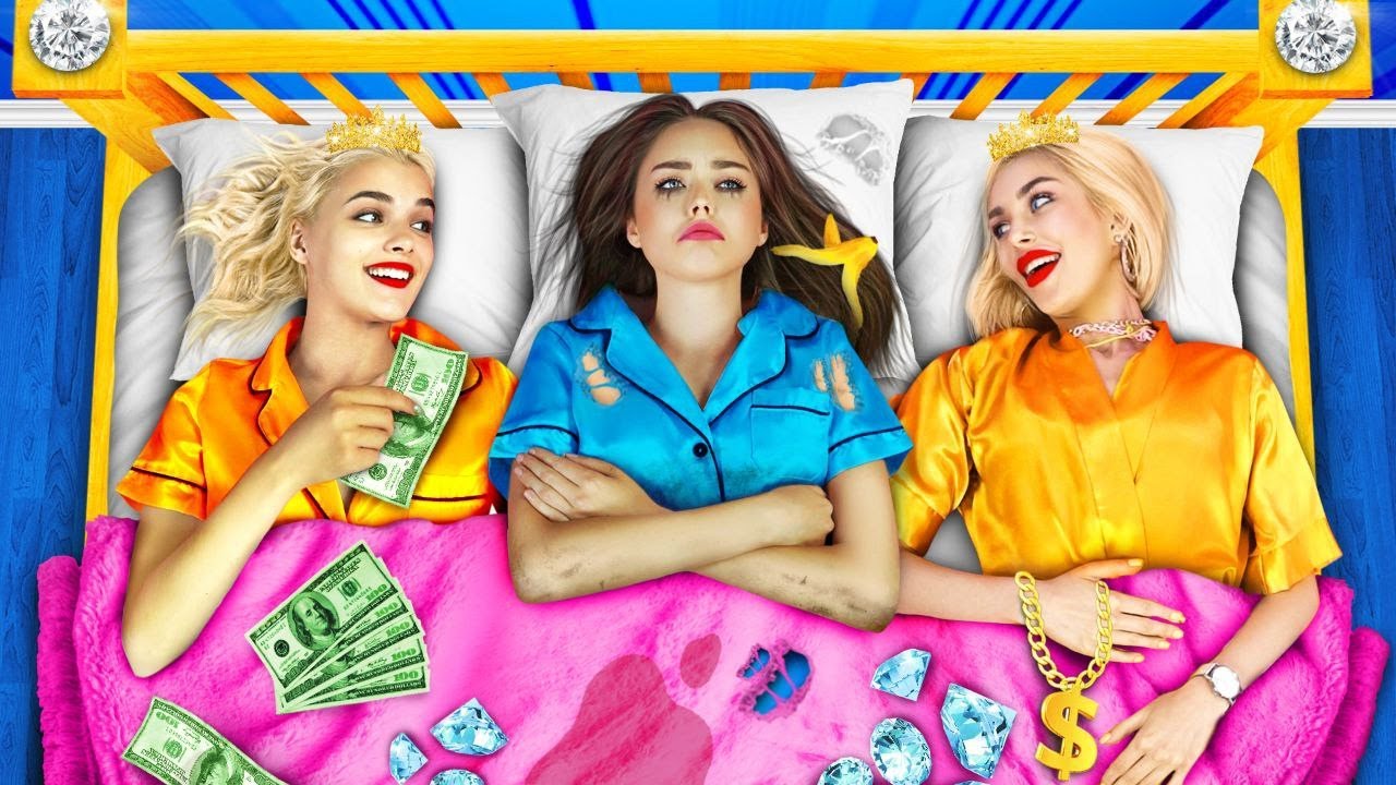 Une Fille Pauvre lors d'une soirée pyjama pour Riches | Étudiant Riche ...