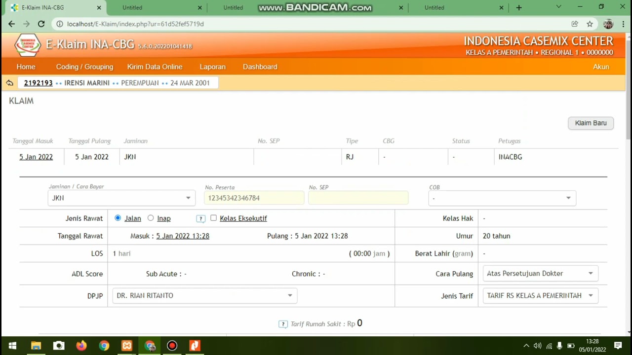 Cara Menginstal INACBG, Mendaftarkan Pasien INACBG serta Mengisi Form ...