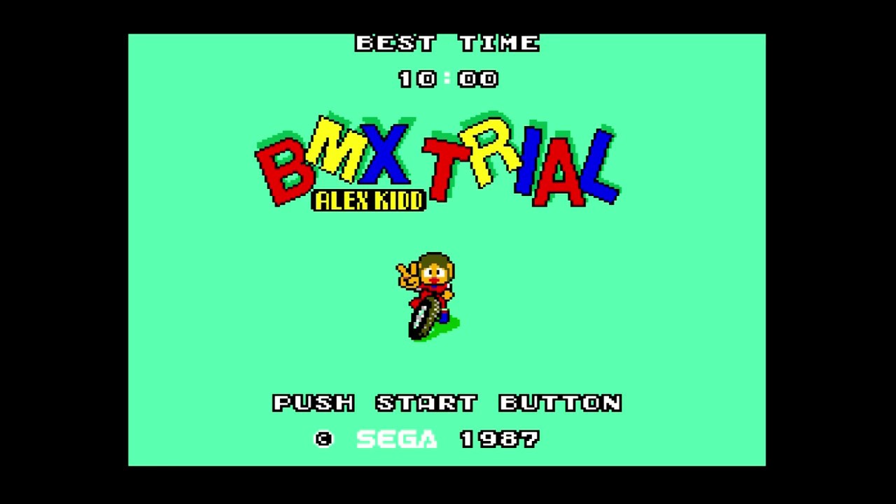 Sega Mark III - Alex Kidd BMX Trial - YouTube