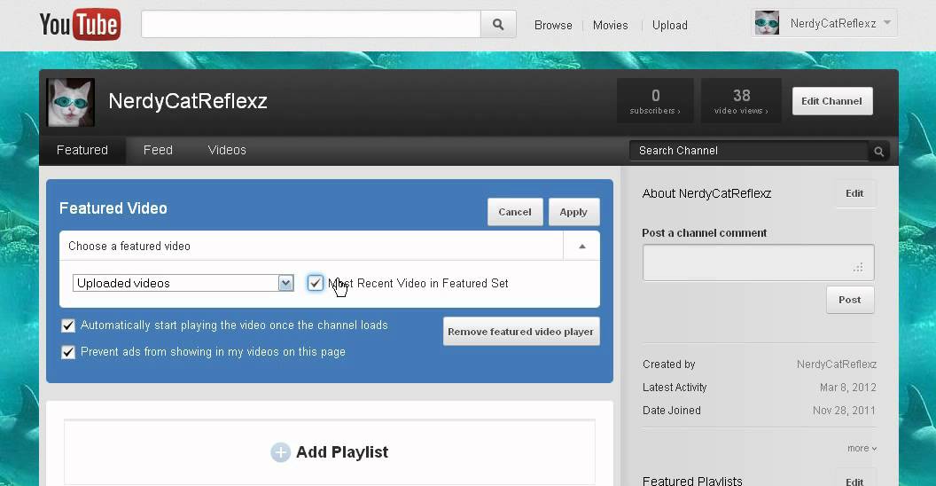 How to Enable Channel Featured Tab - YouTube Guide - YouTube