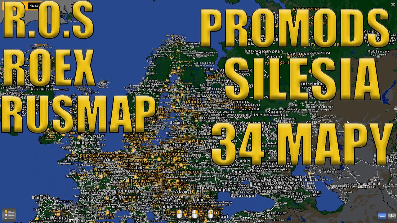 ETS2 1.47: Połączenie -Promods,Poland Rebuilding, R.O.S,Grand Utopia, ROEX,RusMap |34 mapy ...