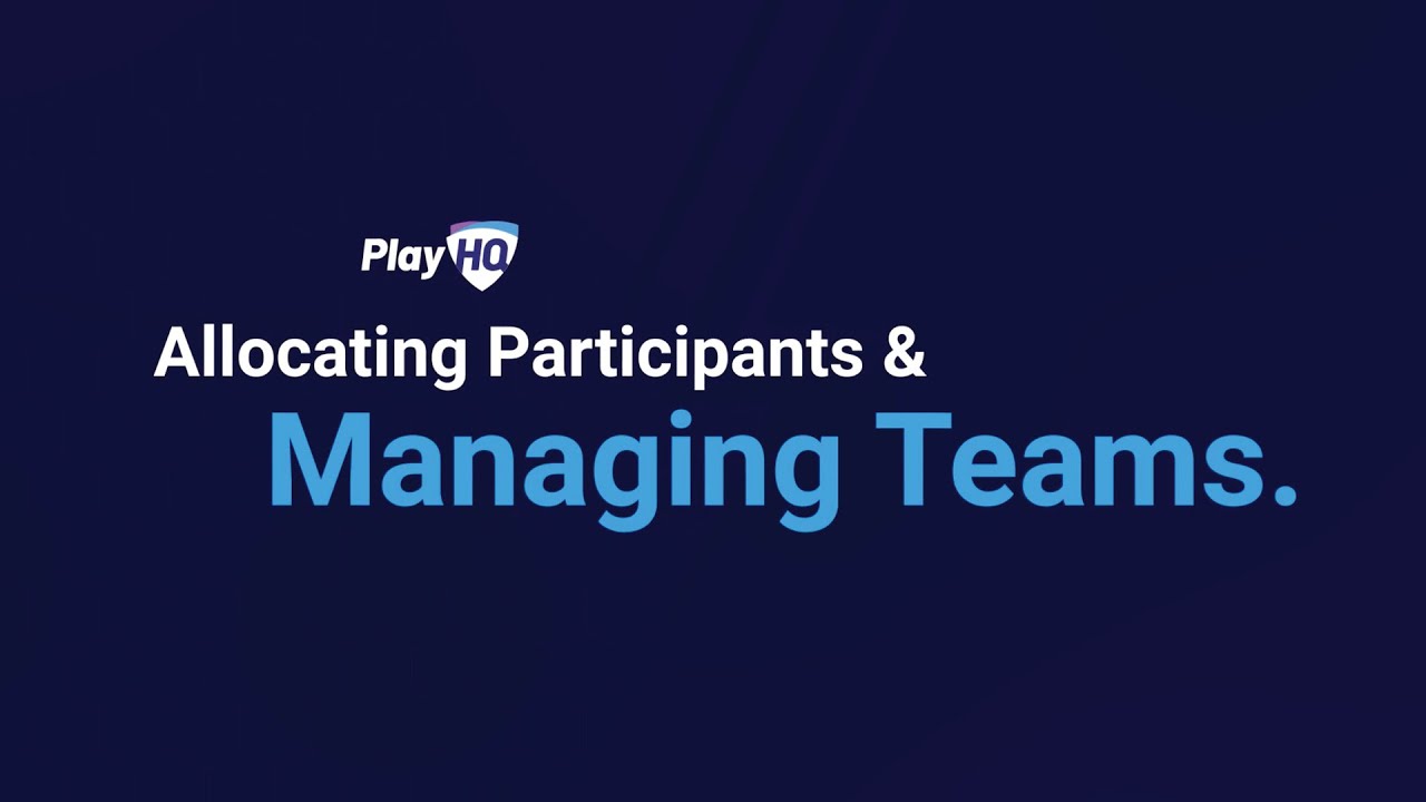 Allocating Participants & Managing Teams (Association) - YouTube