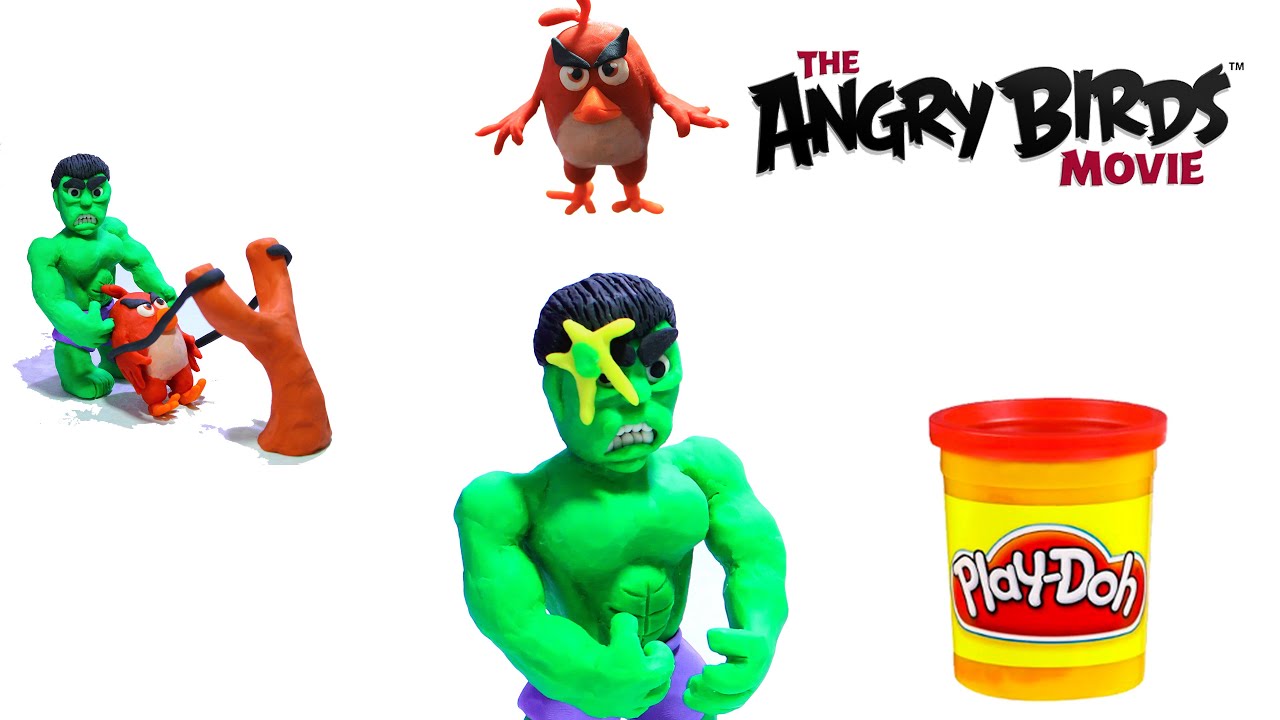 Angry Birds vs Hulk Play Doh Stopmotion Animation - YouTube