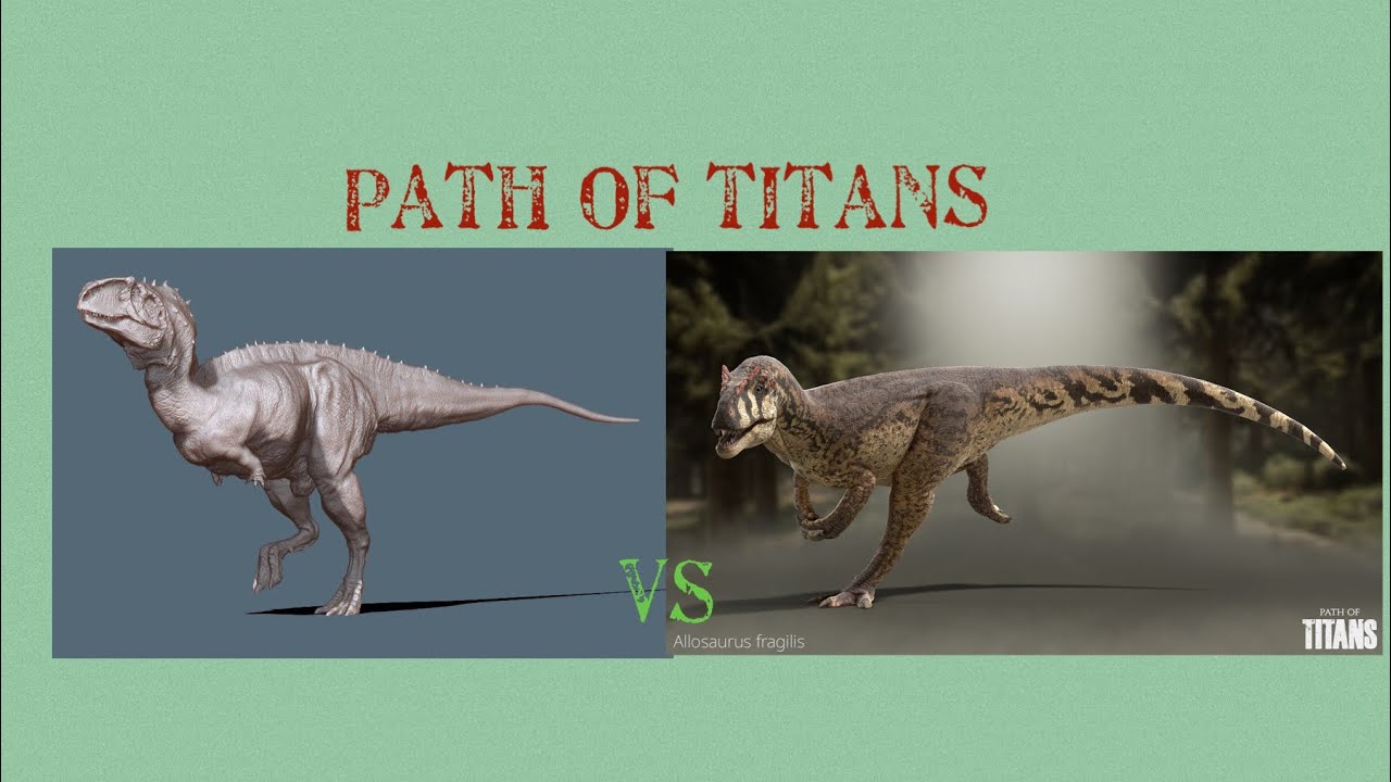 Kryptops vs allosaurus | path of titans - YouTube