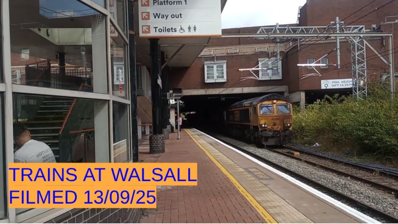 Trains at Walsall 13/09/25 - YouTube