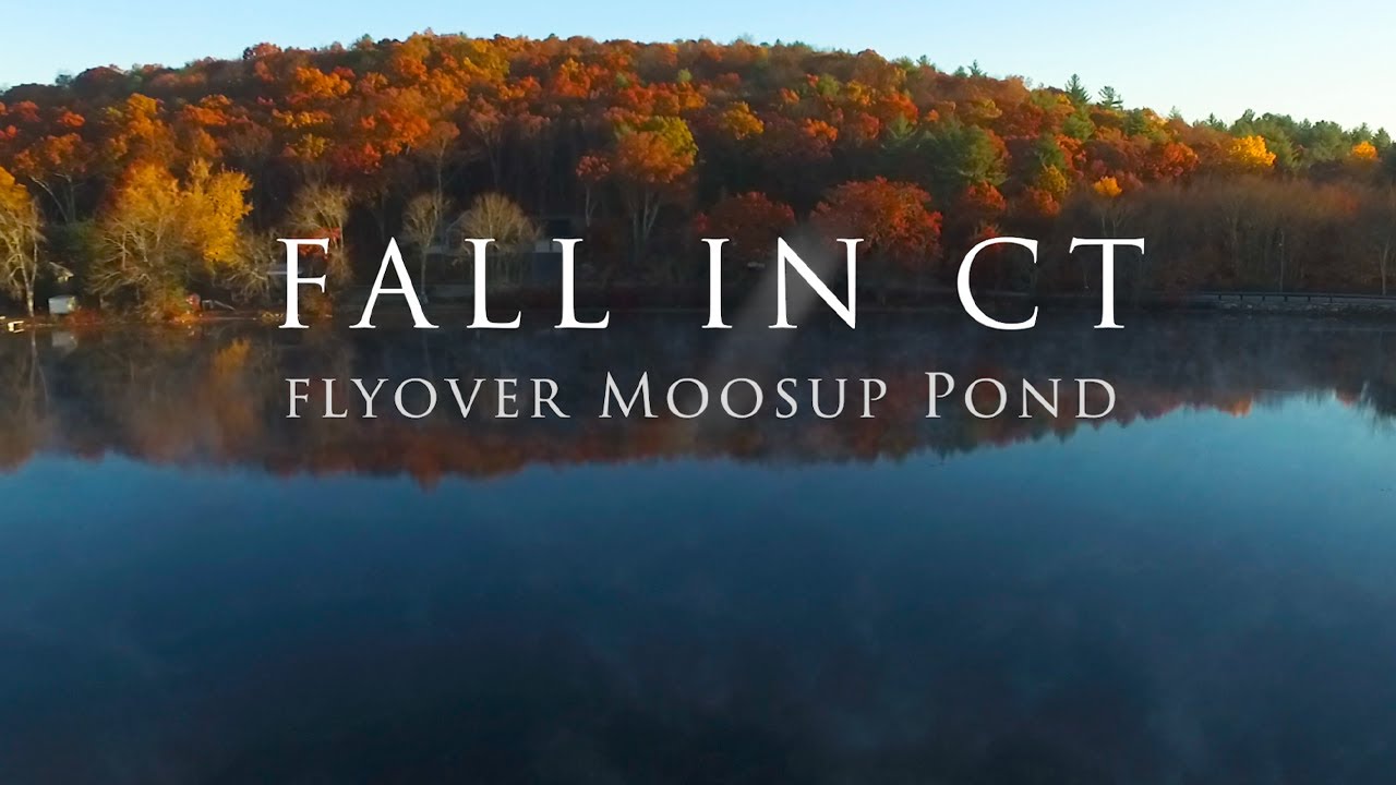 Drone Flyover Moosup Pond - YouTube