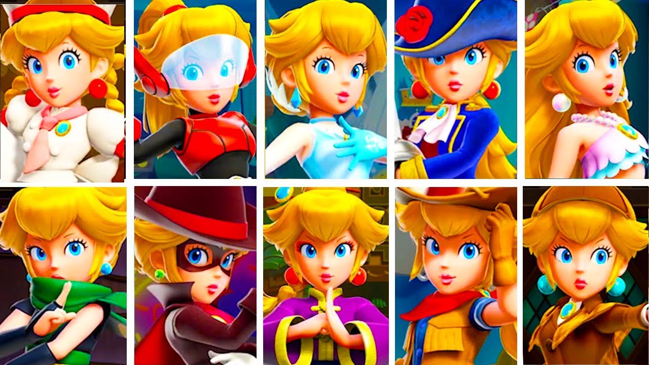 Princess Peach Showtime - All Peach Transformations - YouTube