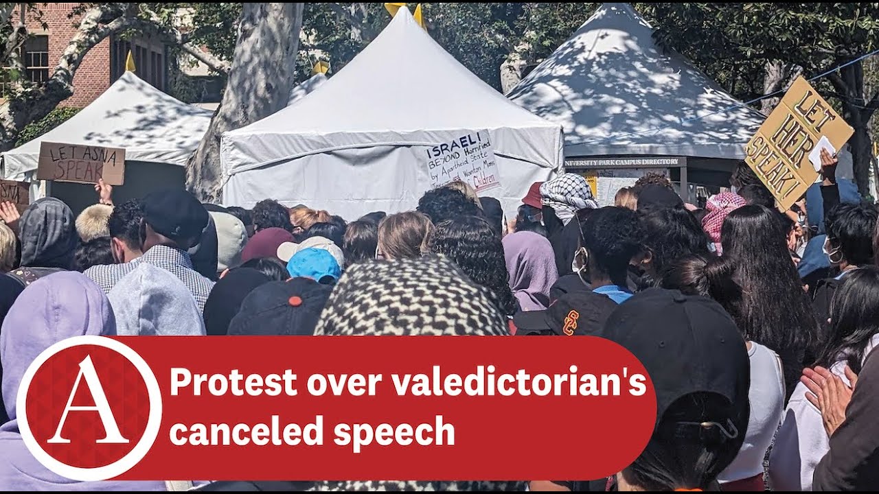 USC students and faculty protest over valedictorian’s canceled speech ...