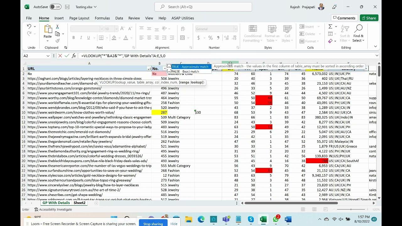 How to USE Vlookup with finding Exact Word from Another Cell String ...