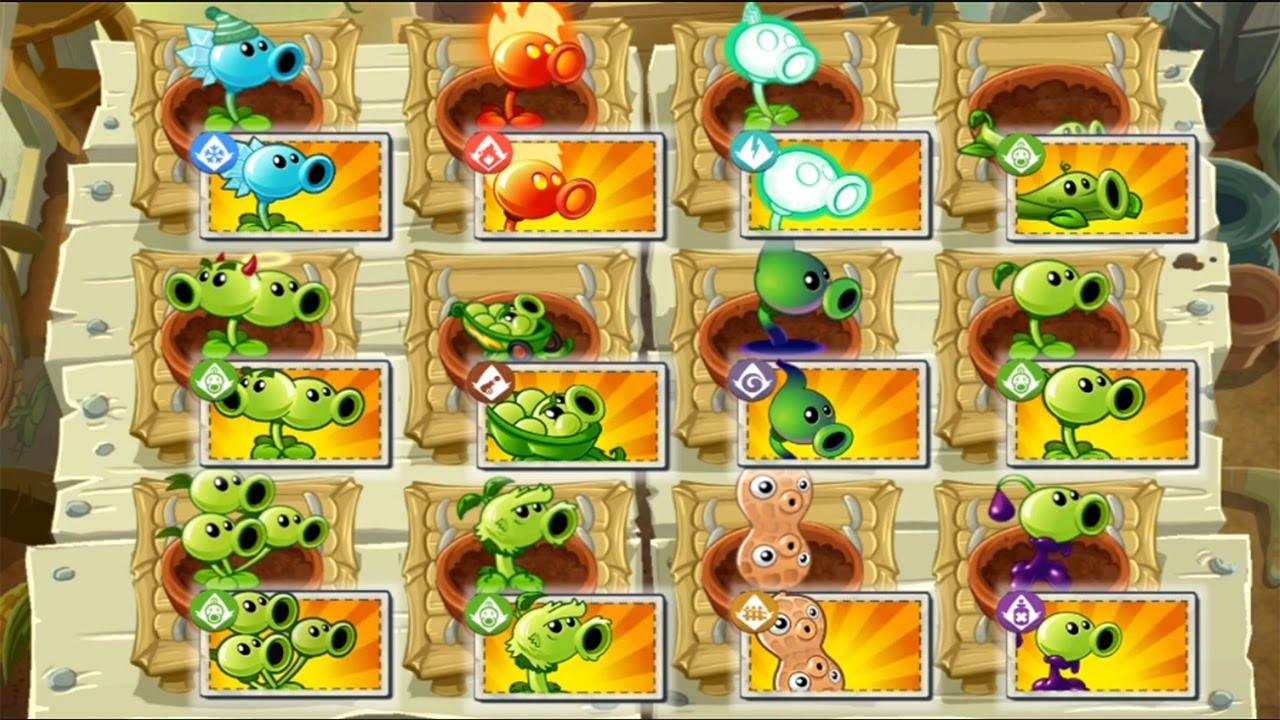 PvZ2 Garden - Pea Plant Evolution - YouTube