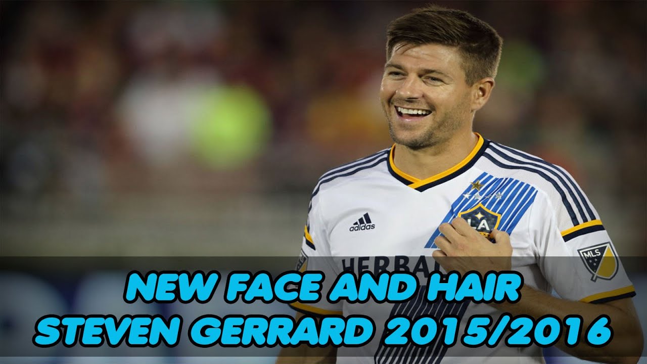 NEW FACE AND HAIR STEVEN GERRARD 2015/2016 | PES 2013 • LA GALAXY - YouTube