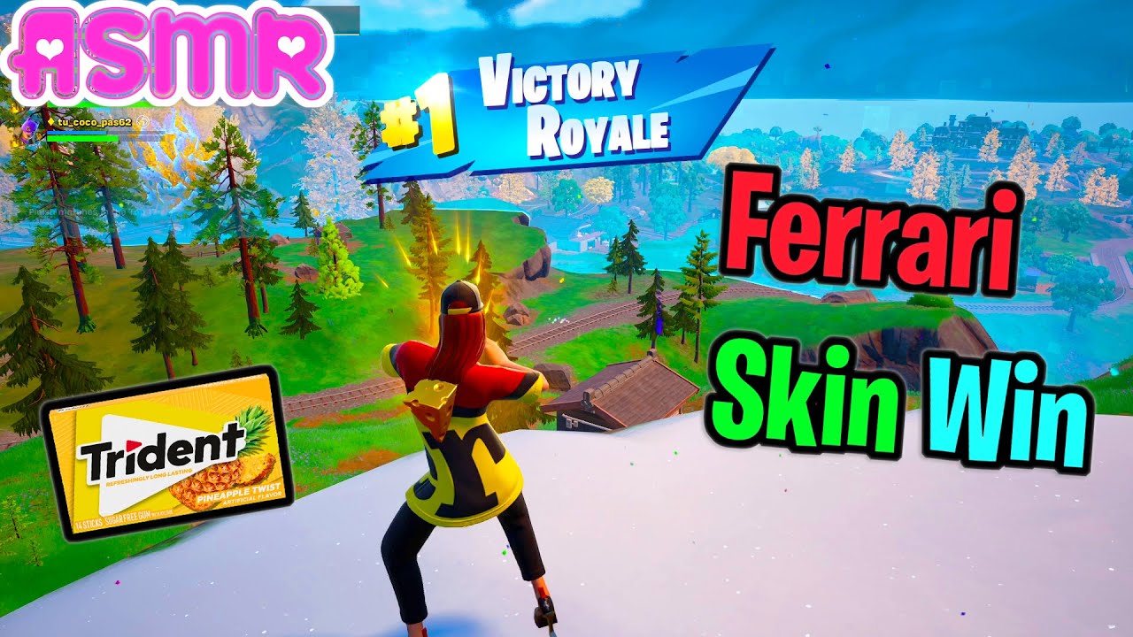 ASMR Gaming 🍀 Fortnite Rare Ferrari Modena Icon Skin Gum Chewing ...
