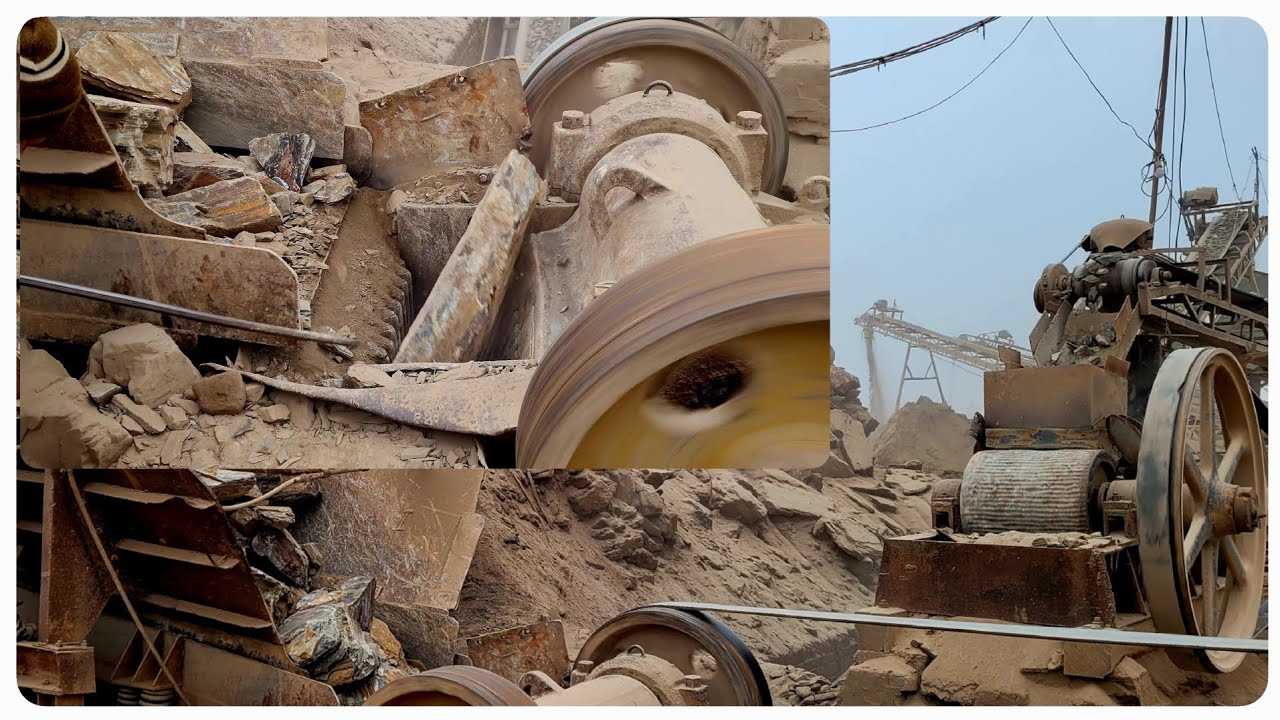 Satisfying Quarry Primary Rock Crushing Machine Working, Stone ...
