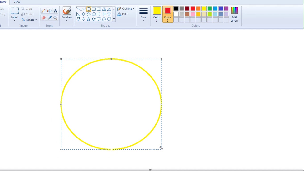 Working with Paint Oval Shape Tool - YouTube