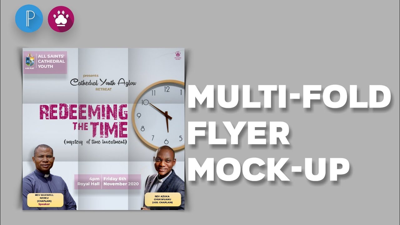Multiple fold flyer mockup using Pixellab - YouTube