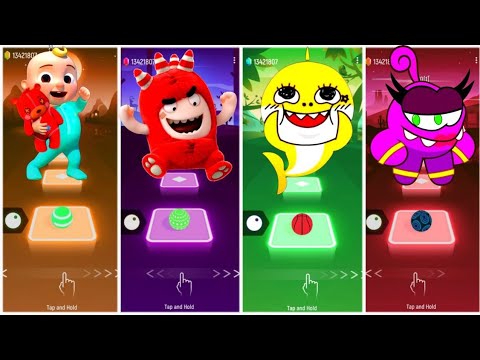 Cocomelon 🆚 Oddbods 🆚 baby Shark 🆚 Om nom. Tiles Hop edm Rush Games 🎯 ...