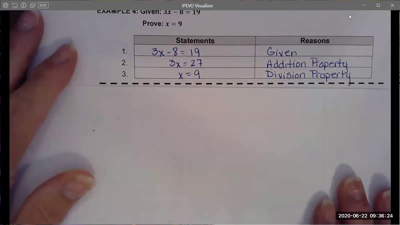 Video 2 2 Algebraic Proofs - YouTube