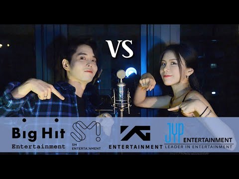 Big Hit vs SM vs YG vs JYP 의 대결 (Black Pink, BTS, ITZY, 태양, Red Velvet, GD, TXT...) SING OFF ft ...