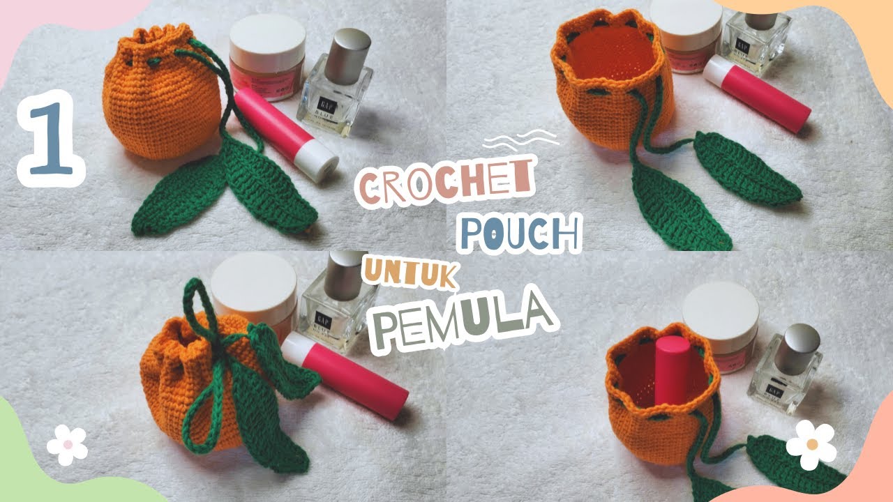 Crochet Pouch Tutorial - Pouch Tutorial untuk pemula PART 1 - YouTube