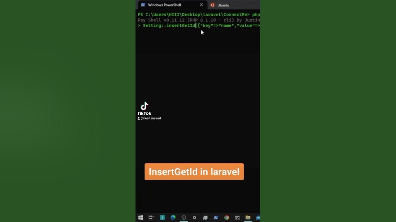 Insertgetid In Laravel Laravel Php Web Webdevelopment Programming