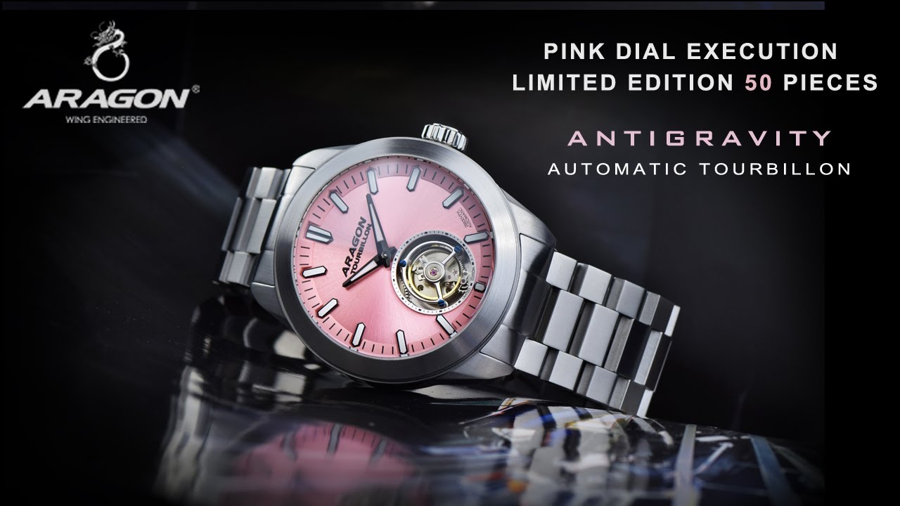 ARAGON® First Pink Dial Automatic Tourbillon Limited Edition 50 - YouTube