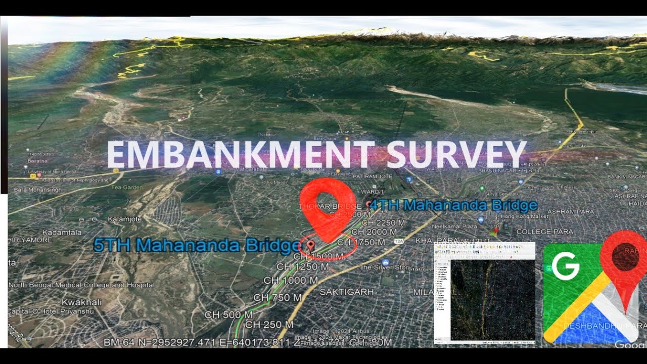 EMBANKMENT SURVEY | GIS | REMOTE SENSING | GOOGLE MAPS | 4K - YouTube