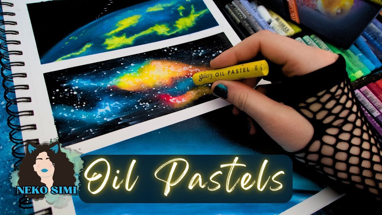 3 Easy OIL PASTELS "Space" Ideas for your Sketchbook | Art Hacks for ...