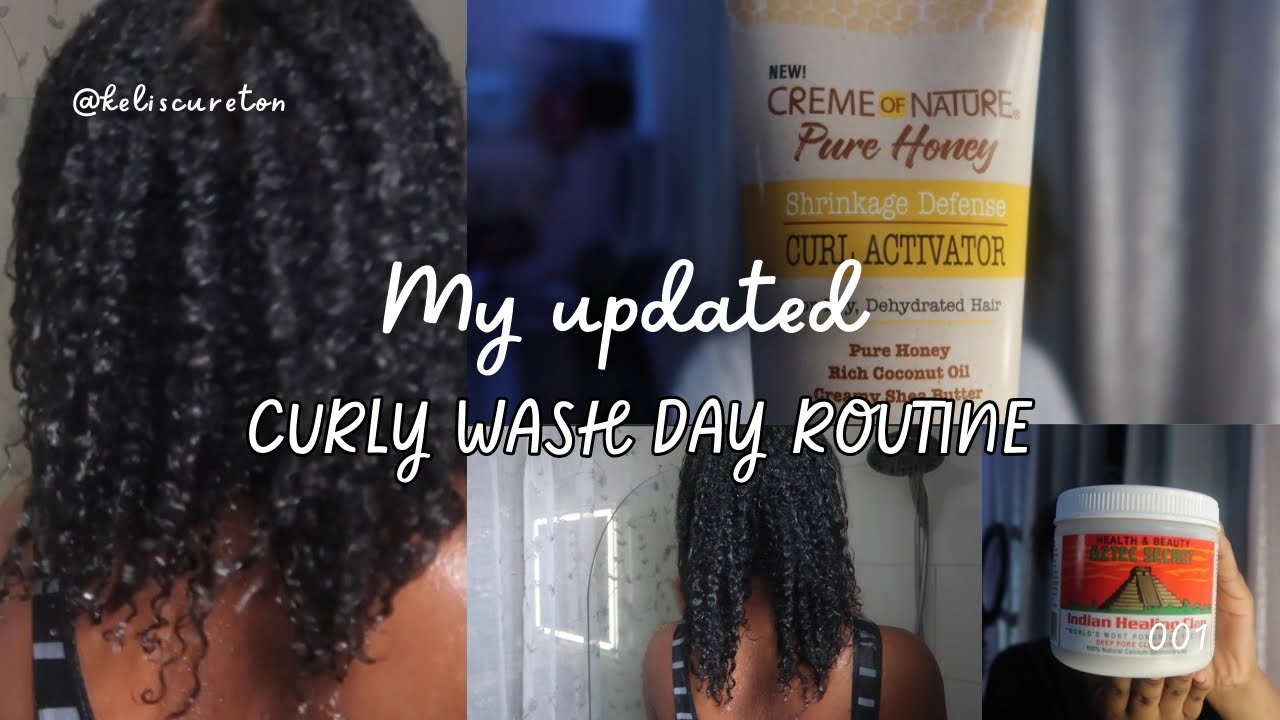 My updated curly wash day routine | growth , length, moisture, shiny ...